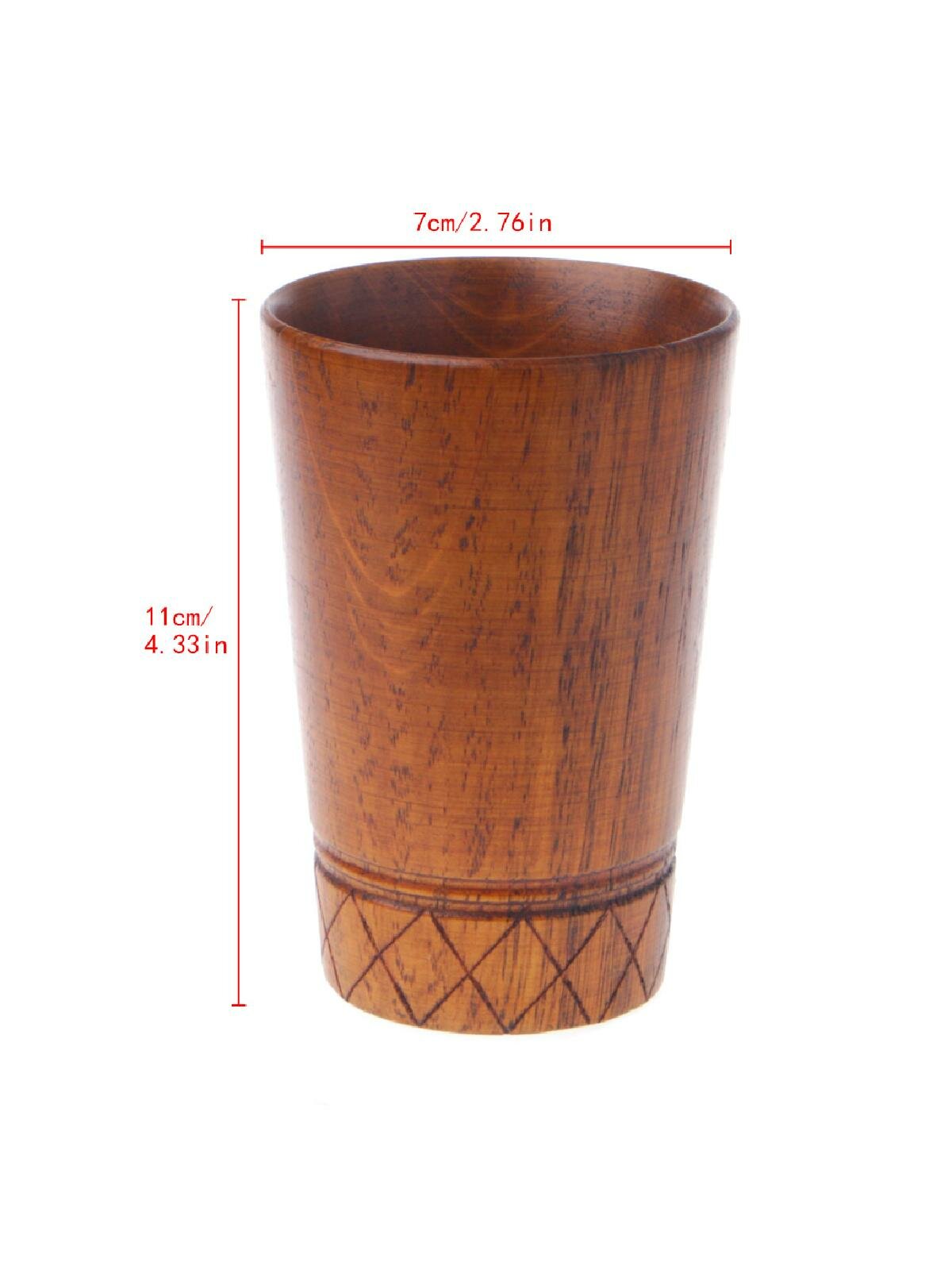 1 шт. Винтажная деревянная кружка ручной работы для чая, молока, пива, кофе, деревянная кружка