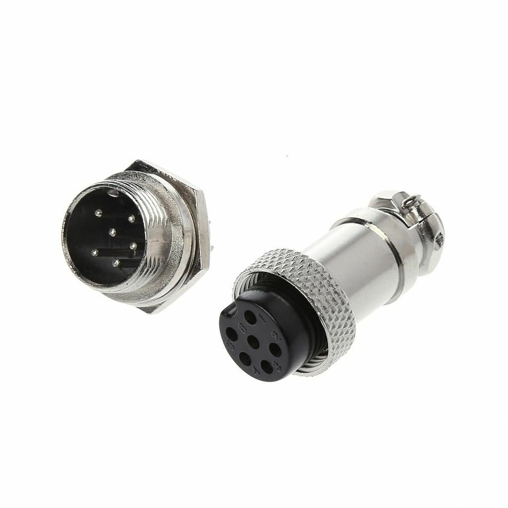 Авиационный разъём GX 16mm 2-9 pin, 6P