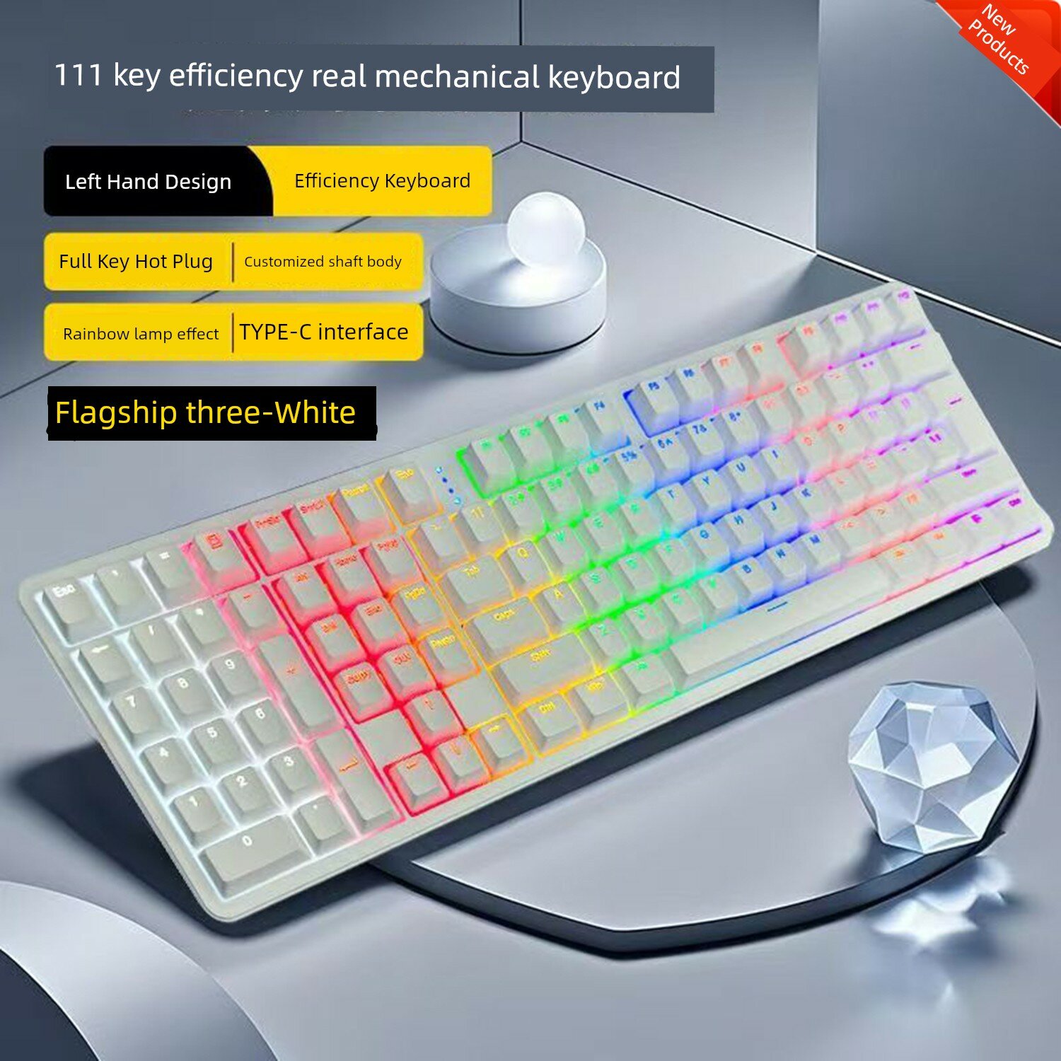 Левосторонняя клавиатура для CAD-рисования, дизайна, финансов, офисной работы, игр, торговли акциями, беспроводная