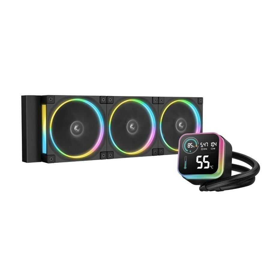 Система водяного охлаждения для процессора DeepCool LQ360 ULTRA ARGB, черный/ARGB