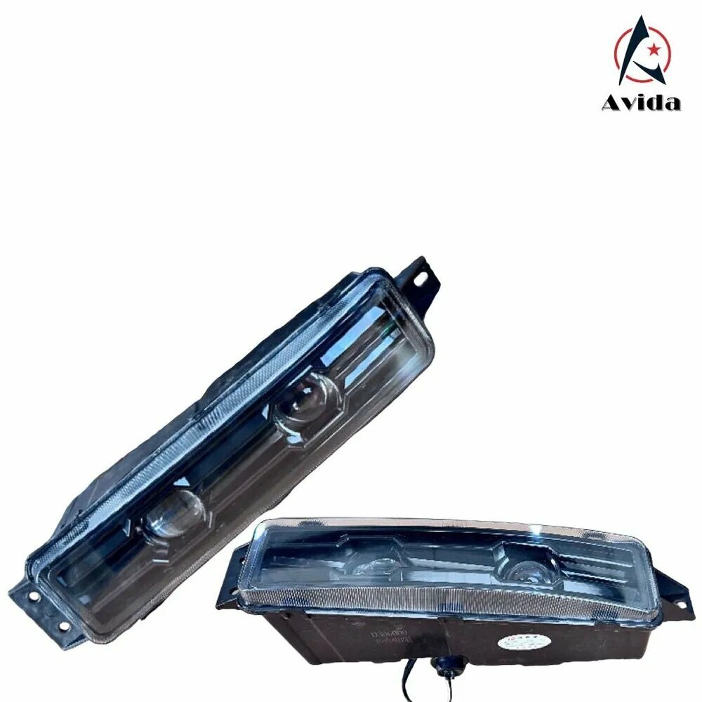 FAW Фары автомобильные, Противотуманная фара, 2 шт, арт. Светодиодные передние противотуманные фары и фары для грузовиков FAW Jiefang J6P / J6M / J6L, жёлто-белый свет, тюнинг