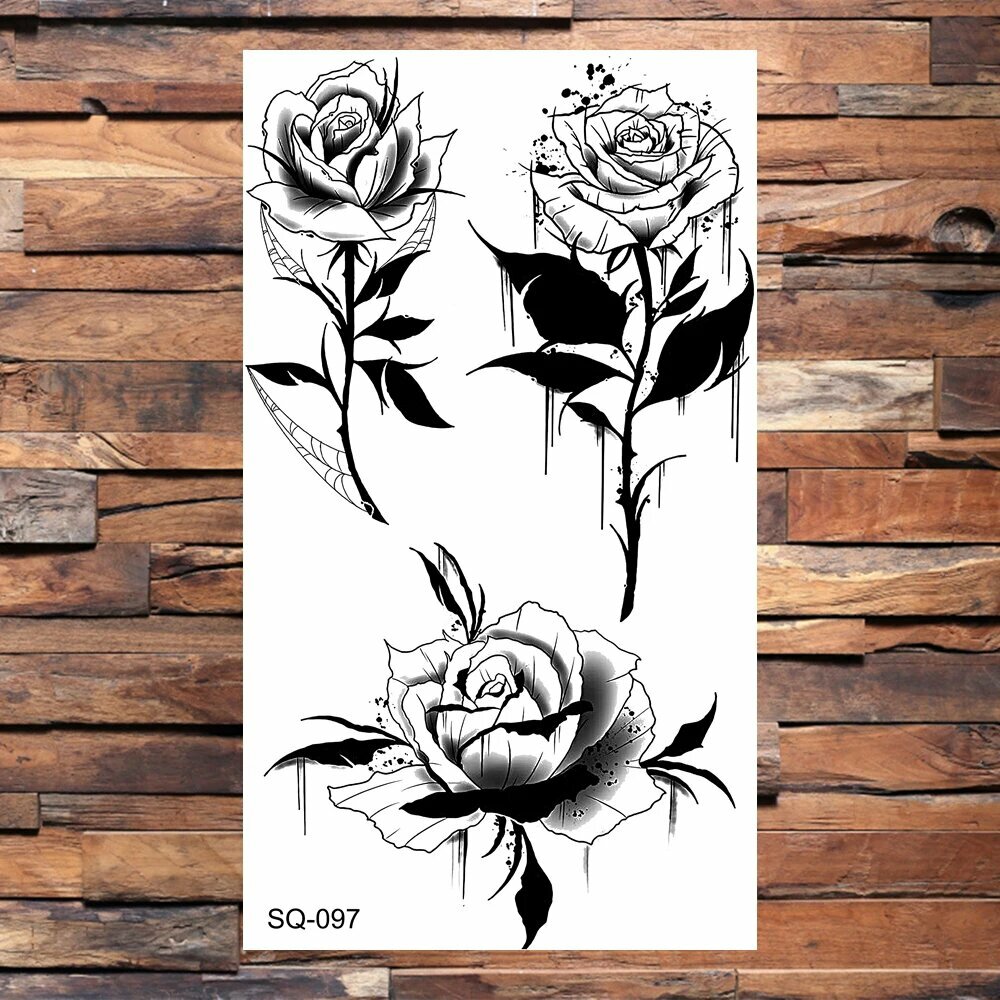 Индийские глаза, временные татуировки для женщин и девочек, реалистичные губы, гора, Лев, Череп, цветок, искусственная тату-наклейка, сексуальные татуировки для тела, 3D