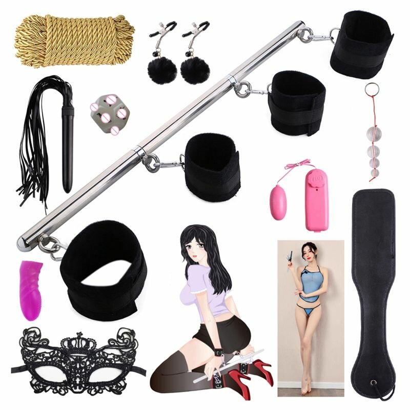 11 шт. /компл, секс-костюм для бондажа взрослых A5710-черный