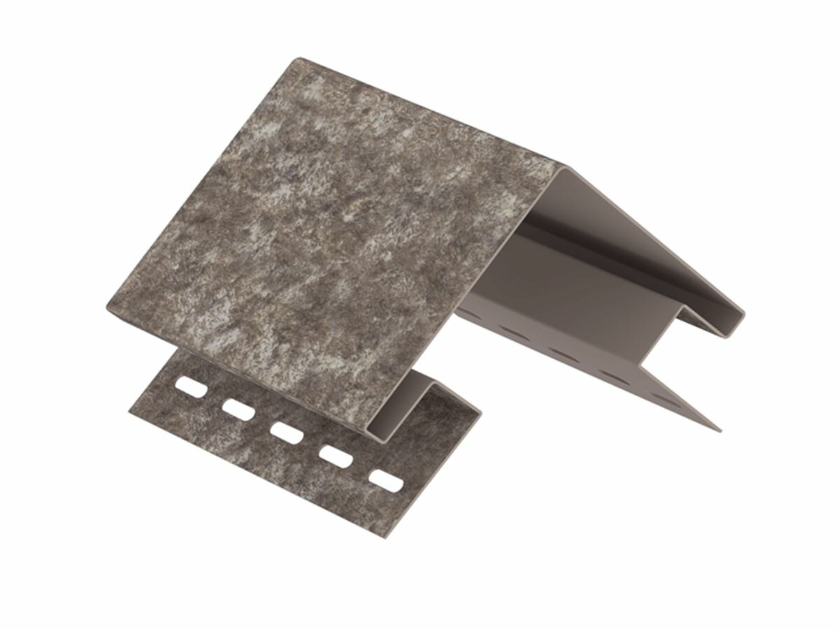 Ю-пласт Наружный угол, Стоун-хаус, Кварцит коричневый, 1 шт