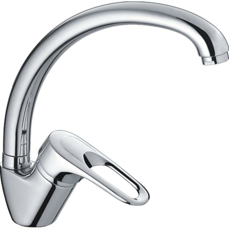 Смеситель для кухни Cron CN4104 Хром Поворотный, современный дизайн