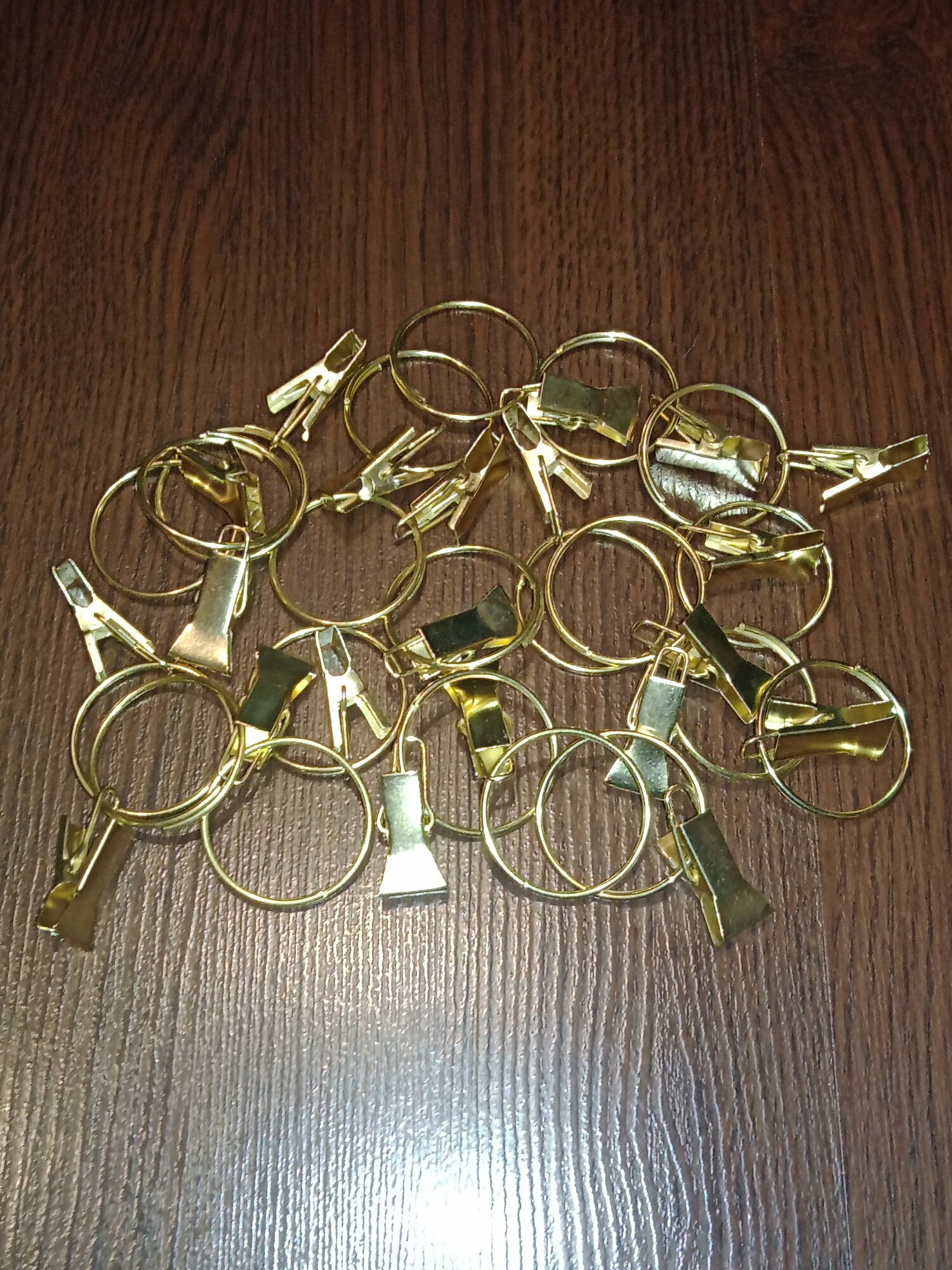 Зажимы для штор с кольцом, 20 шт.