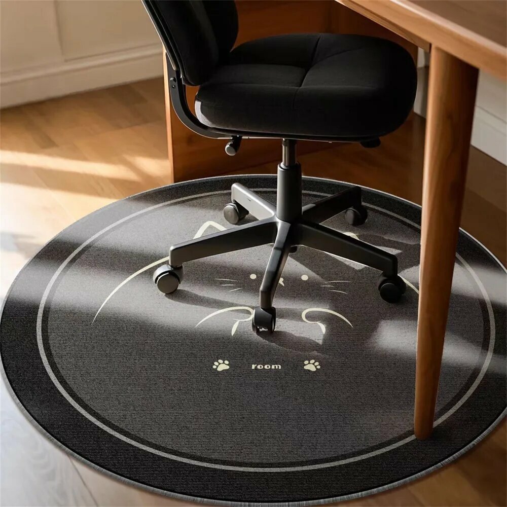 Защитный коврик, для офисного стула, с рисунком кошки, нескользящий, 60х60см