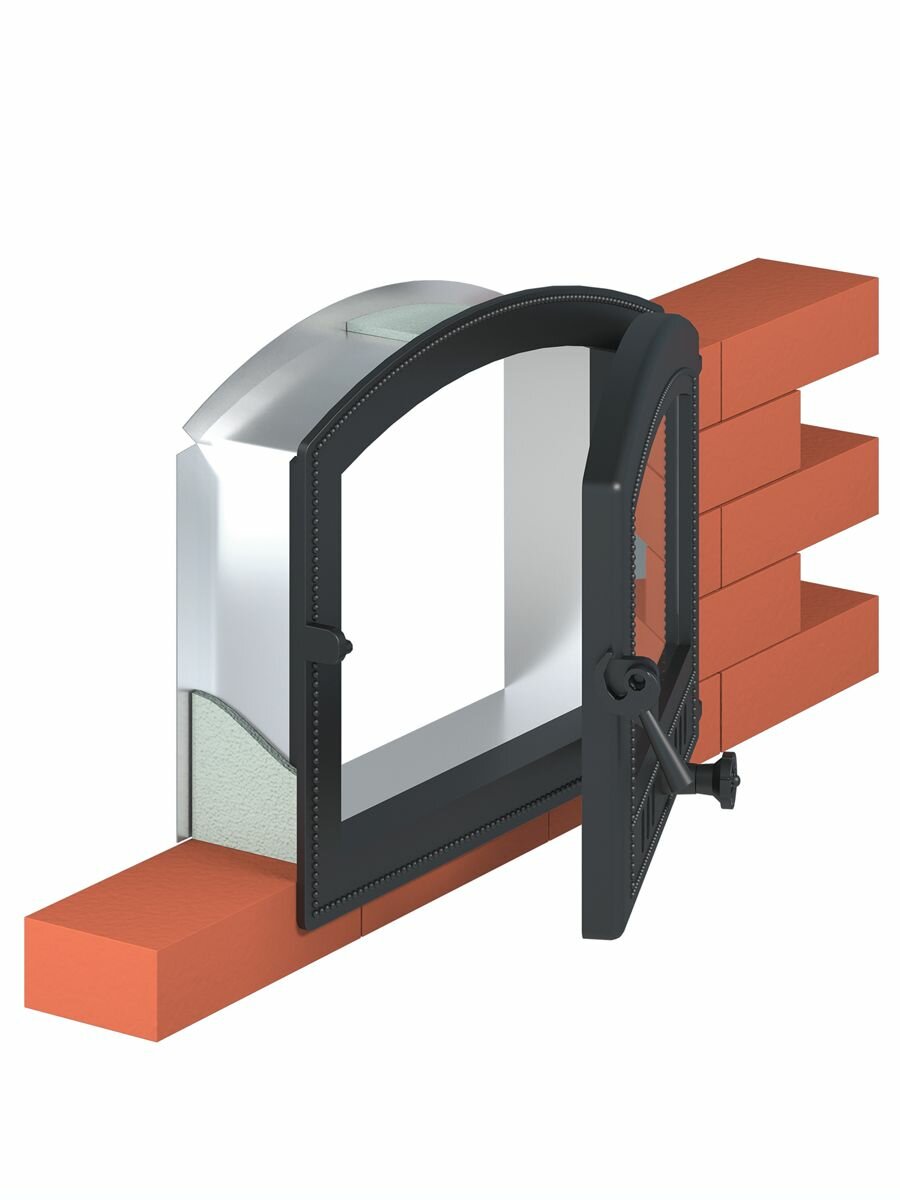 Тоннель монтажный для печной или каминной дверки Везувий 224 (340х420х120)