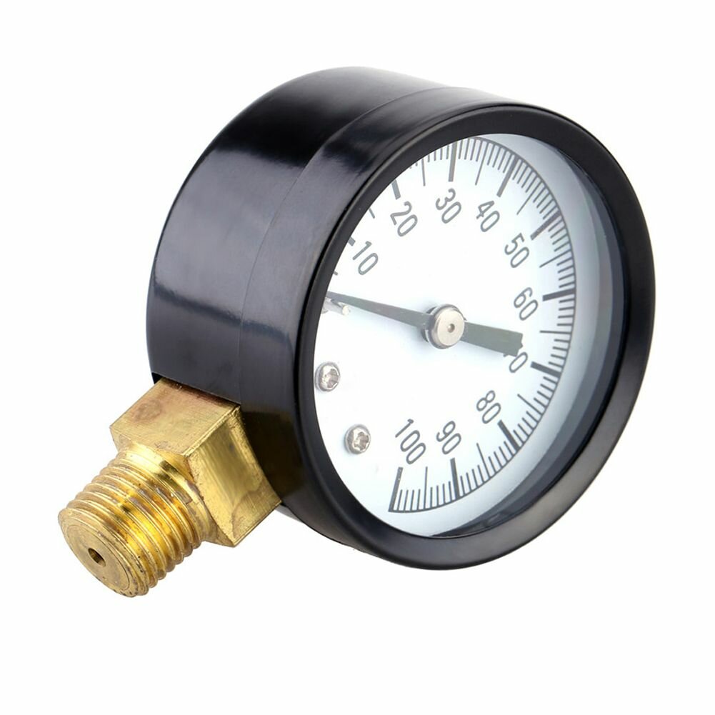 Манометр давления воды легко считывается 0-100 фунтов на квадратный дюйм, манометр давления воды для скважинного насоса для пара