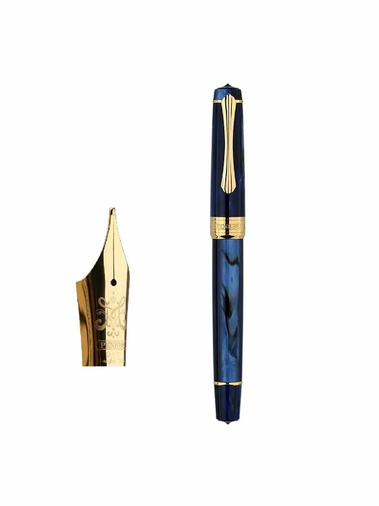 Ручка с поршнем PENBBS556 - золотая M-острие