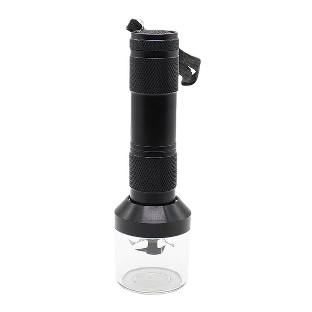Electric Metal Grinder Flashlight Shaped Aluminum Alloy Herb Crusher Portable Smart