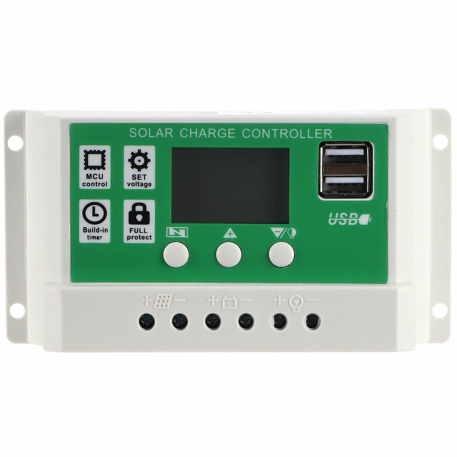 20A 12V 24V ЖК-дисплей Контроллер заряда на солнечной энергии ШИМ с автоматической фокусировкой и отслеживанием зарядки