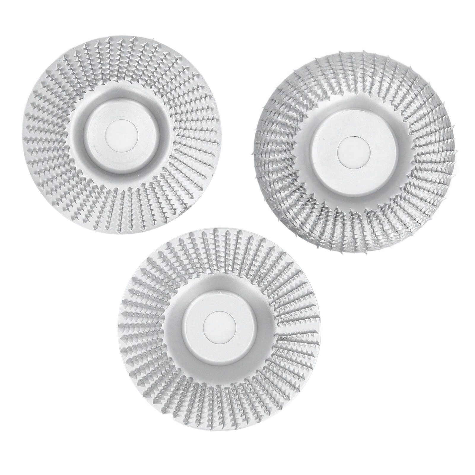 Набор из 3 дисков для резьбы по дереву, шлифовальные круги для угловой шлифовальной машины, углеродистая сталь, диаметр 100 мм, внутренний диаметр 16 мм, серебристый