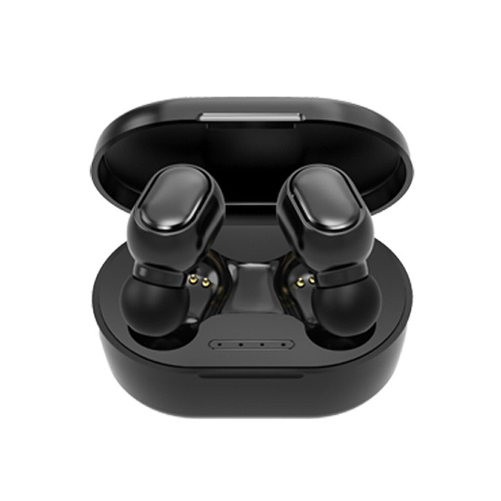 Беспроводные наушники True Wireless BT 5.0 с зарядным футляром, с микрофоном, с умным сенсорным управлением, время работы 40ч, IPX4 водонепроницаемые, для спорта, черный, белый