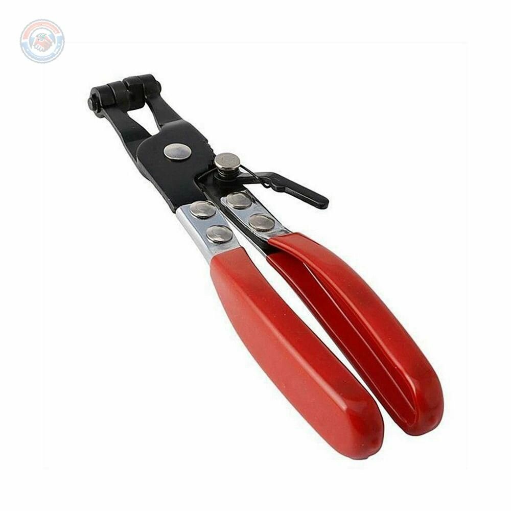 Съемник клещи для самозажимных пружинных хомутов, универсальный инструмент для снятия и установки топливных масляных водяных шлангов, обрезиненные рукоятки 22 см