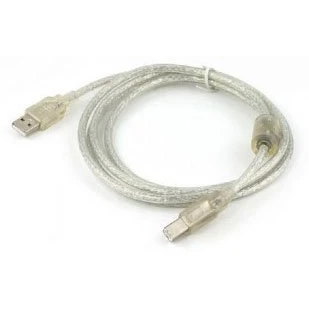 CCF-USB2-AMBM-TR-10 Кабель USB2.0 Cablexpert CCF-USB2-AMBM-TR-10, AM/BM, медь, двойн. экран, фер. кольцо, Pro, 3м, прозра