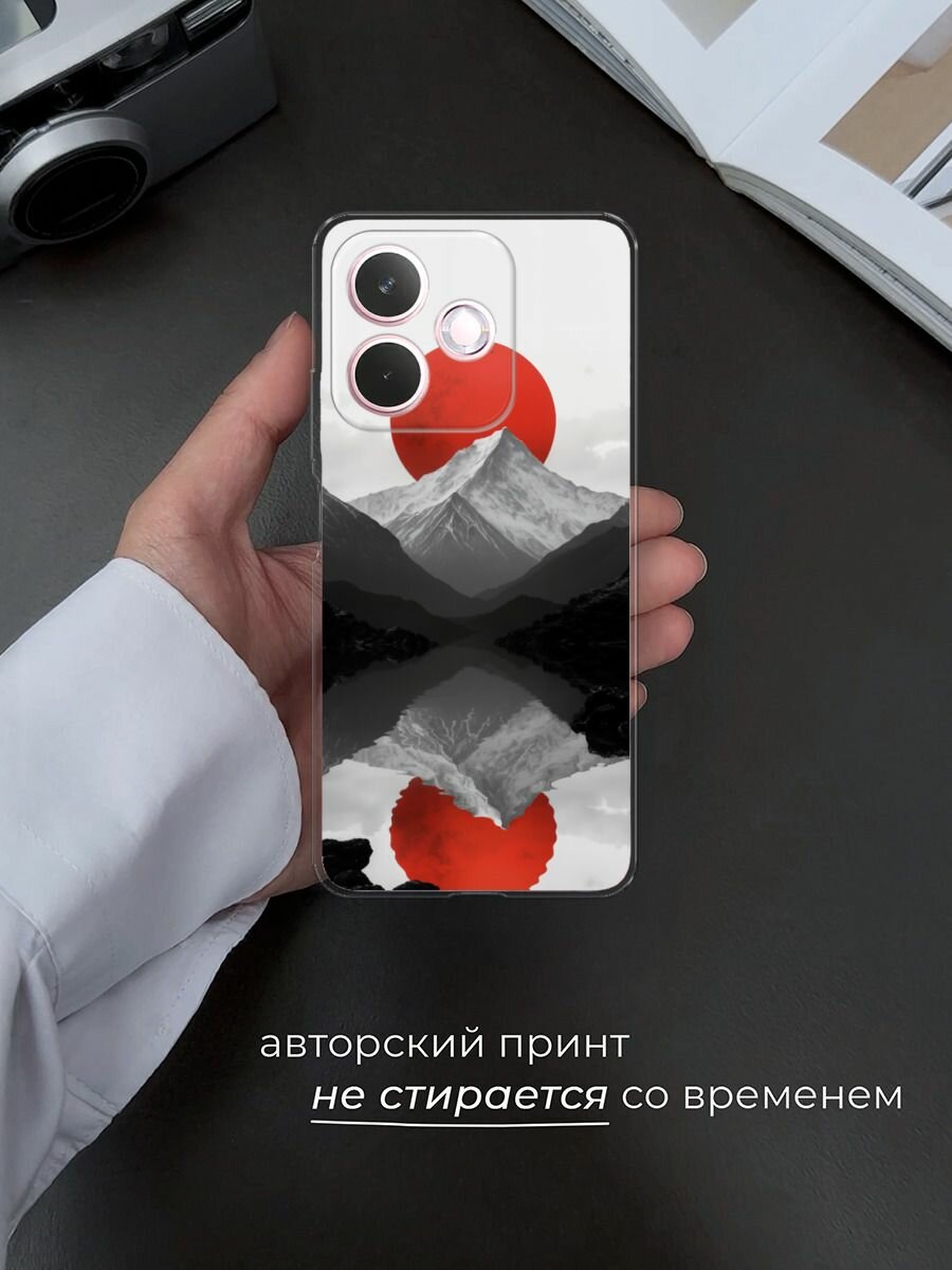 Силиконовый чехол на Oppo A5 Pro / Оппо А5 Про с принтом Белая гора — фото 1