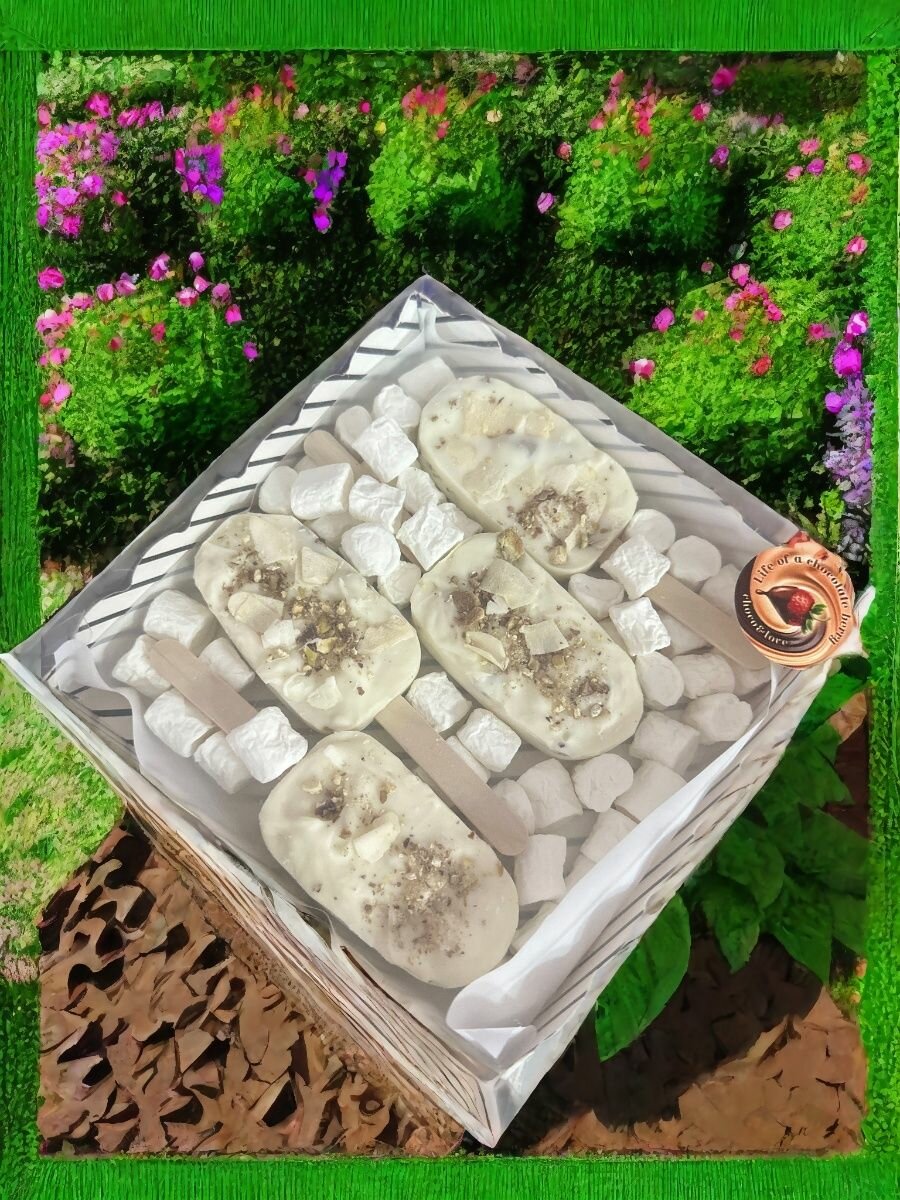 Шоколадный набор "Мороженое с маршмеллоу", натуральный, без ГМО и сахара, 400г