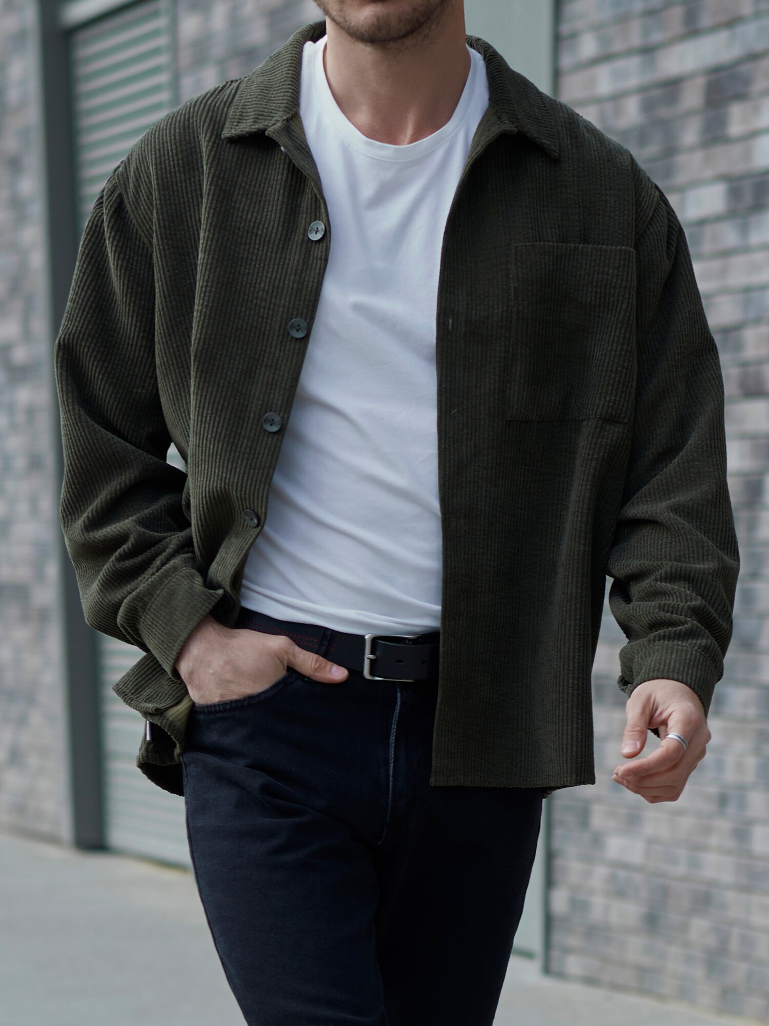 Рубашка вельветовая оверсайз