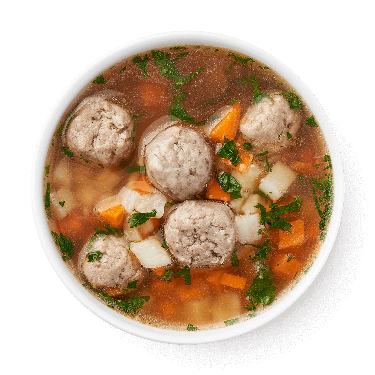 Суп "Из Лавки", с фрикадельками из свинины и говядины, говяжий бульон, 270 г