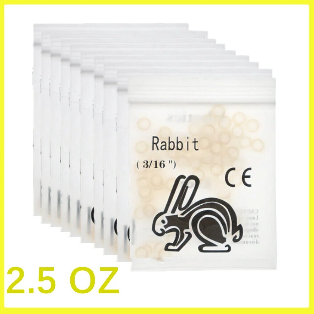Ортодонтические резинки Mussels силиконовые 1000 шт. 2.5oz Rabbit