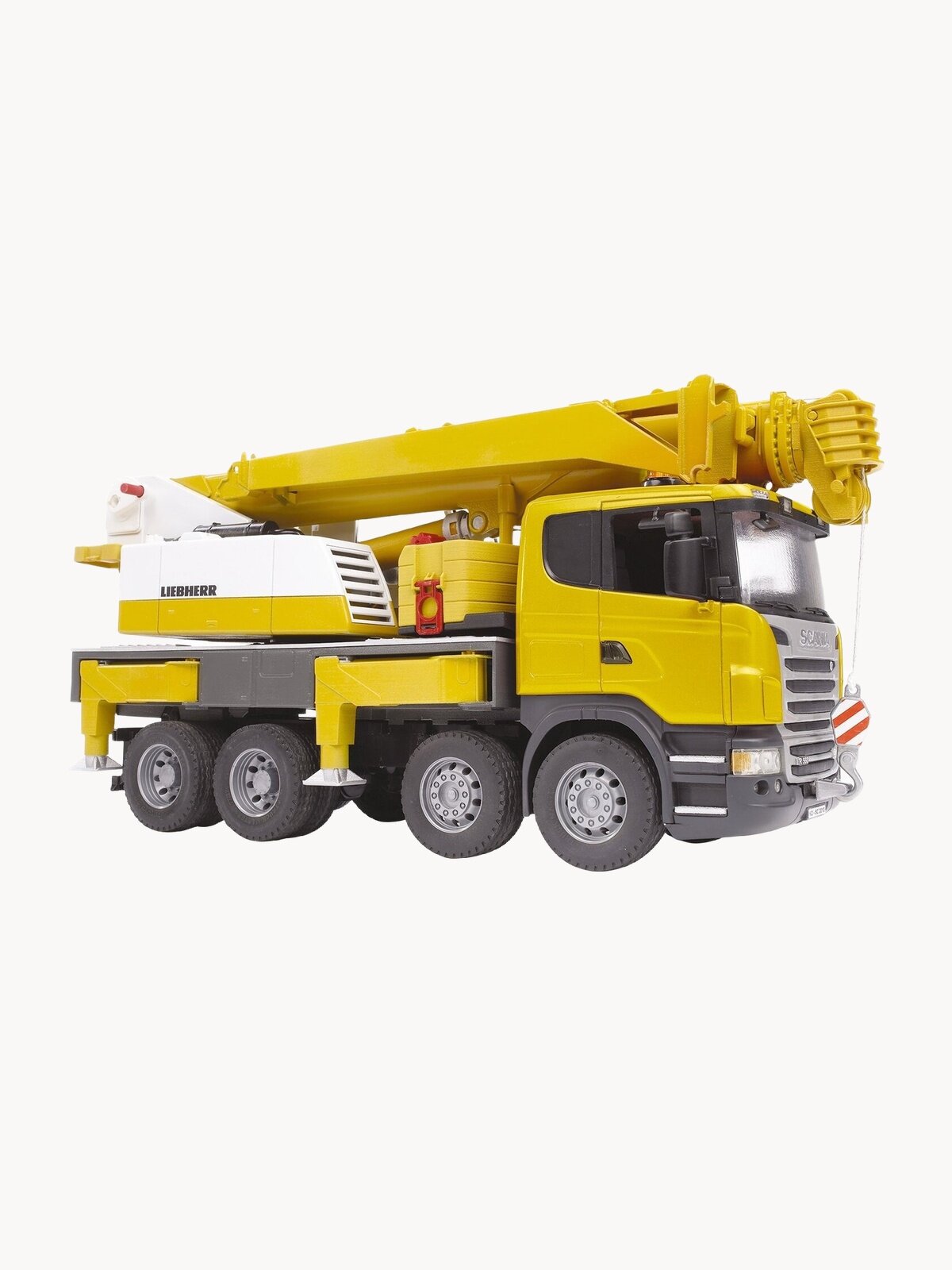 Автокран Bruder Scania Super 560R Liebherr со светом и звуком 03571, желтый