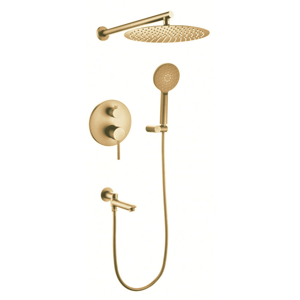 Душевая система встроенного монтажа RIMERO RM2410MG (Матовое золото)