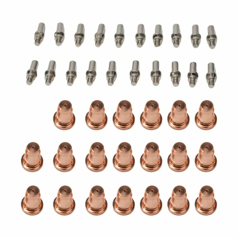 40шт Плазма для Наконечников 1,0 мм 1,1 мм Электрод 52582 Для Горелки IPT-60 PT60 PT40 IPT-40