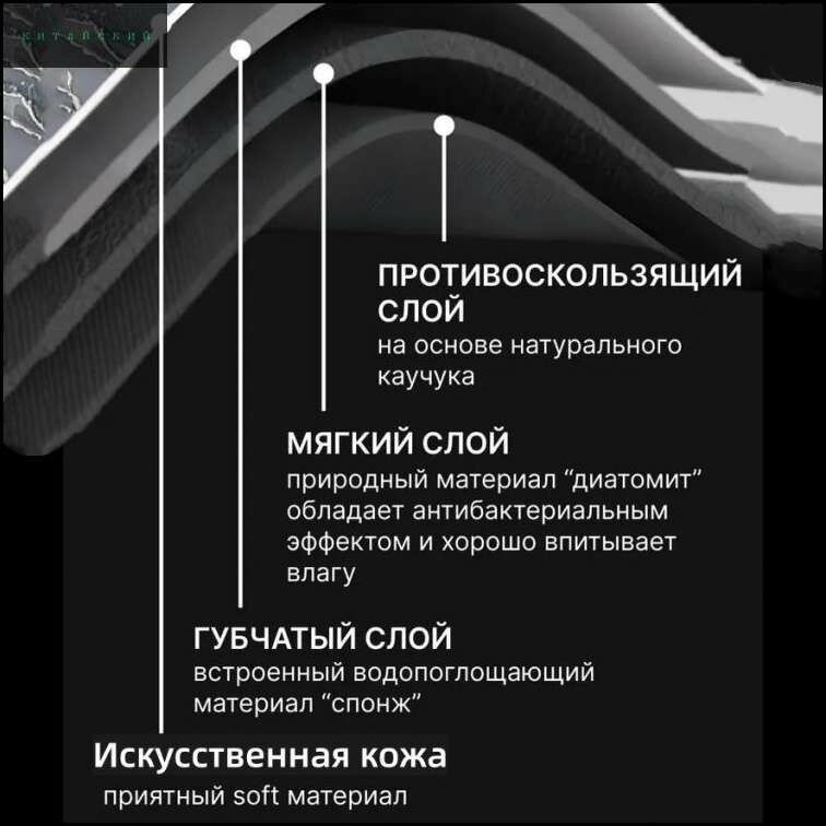 Эксклюзивный нескользящий коврик из диатомита для кухни, легко впитывающий влагу и стирающийся, размер 120 на 120 см