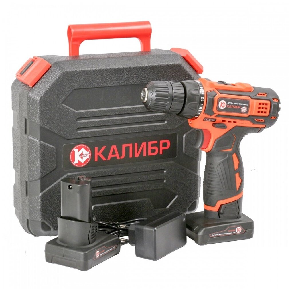 Аккумуляторная дрель калибр ДА -14,4-2М+ Аккумуляторная дрель LI-ION 1241204