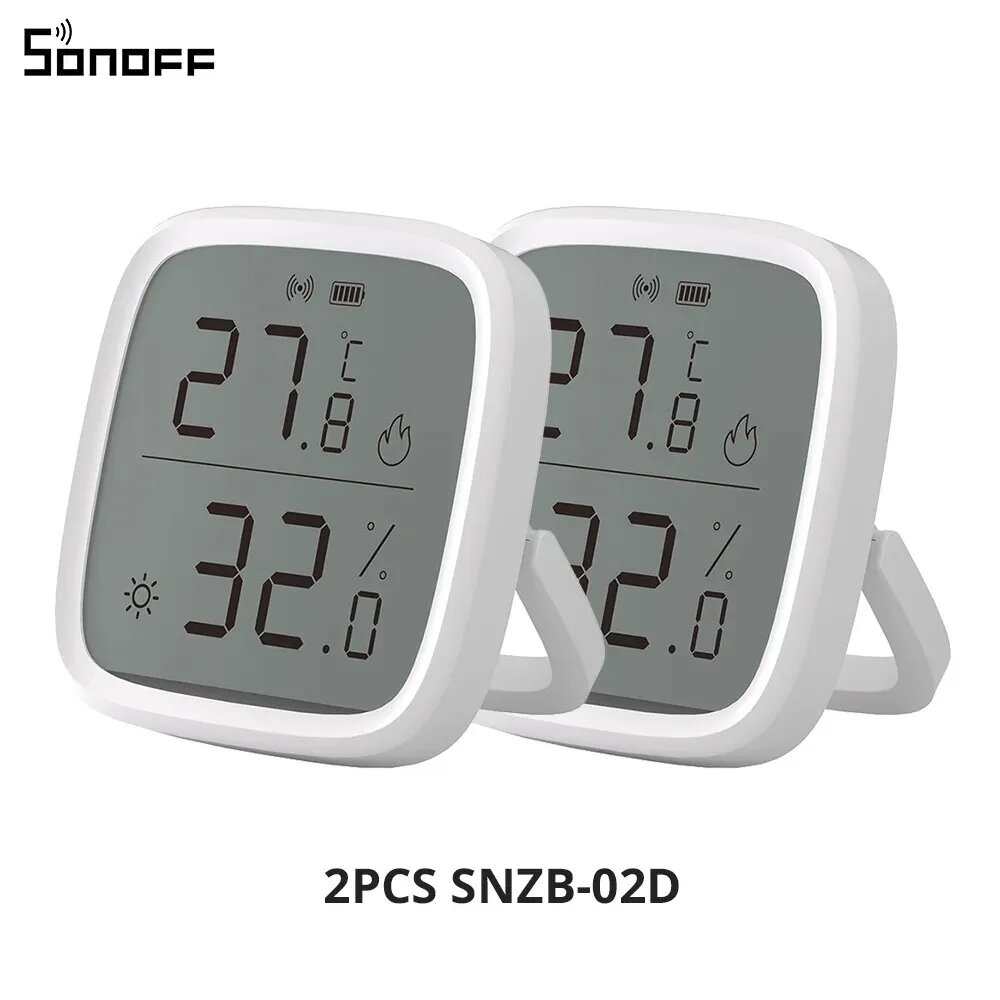 SONOFF SNZB-02D Датчик температуры и влажности, 2 шт.