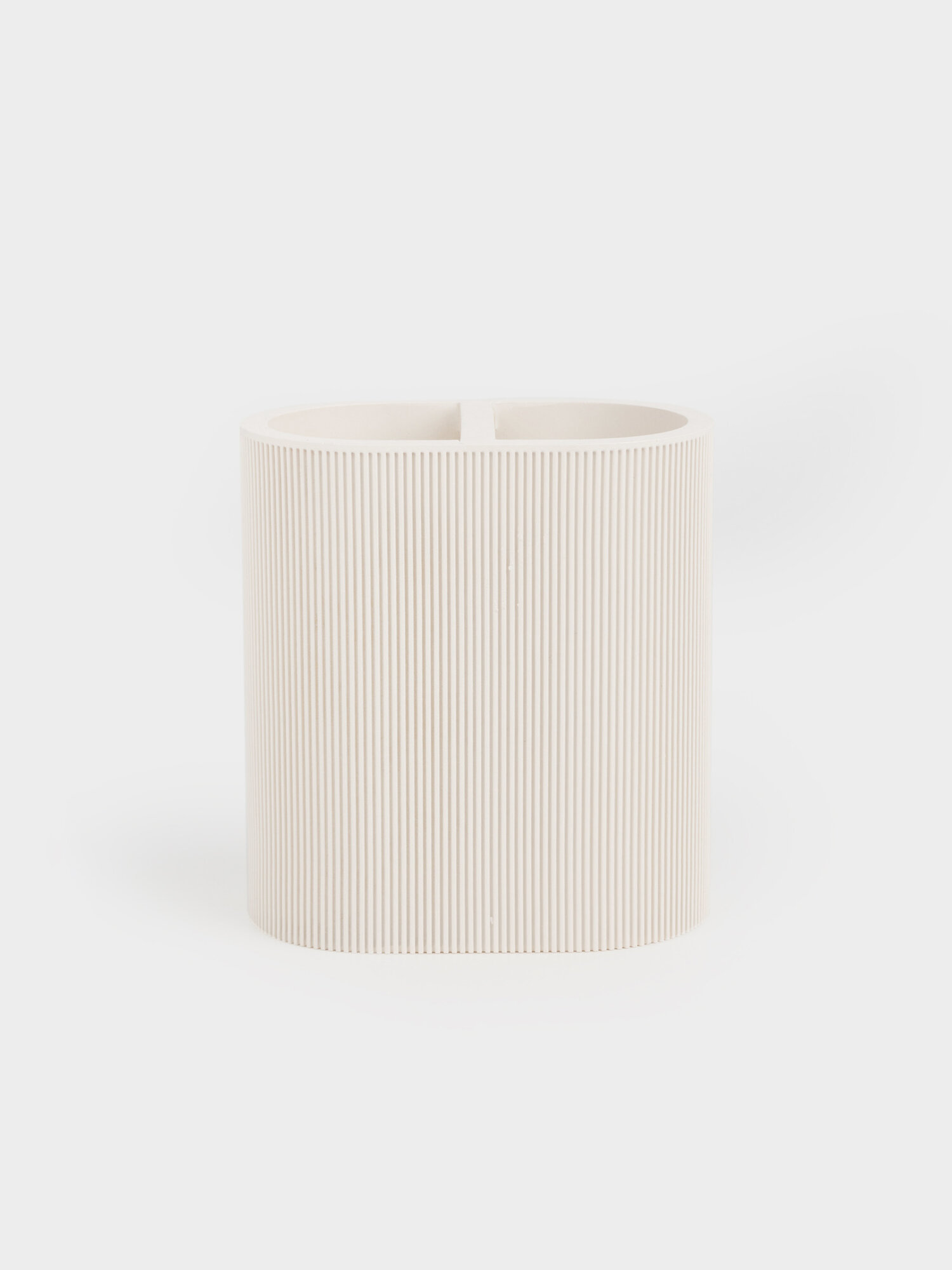 Стакан для зубных щеток, 11 см, полирезин, молочный, White stripes