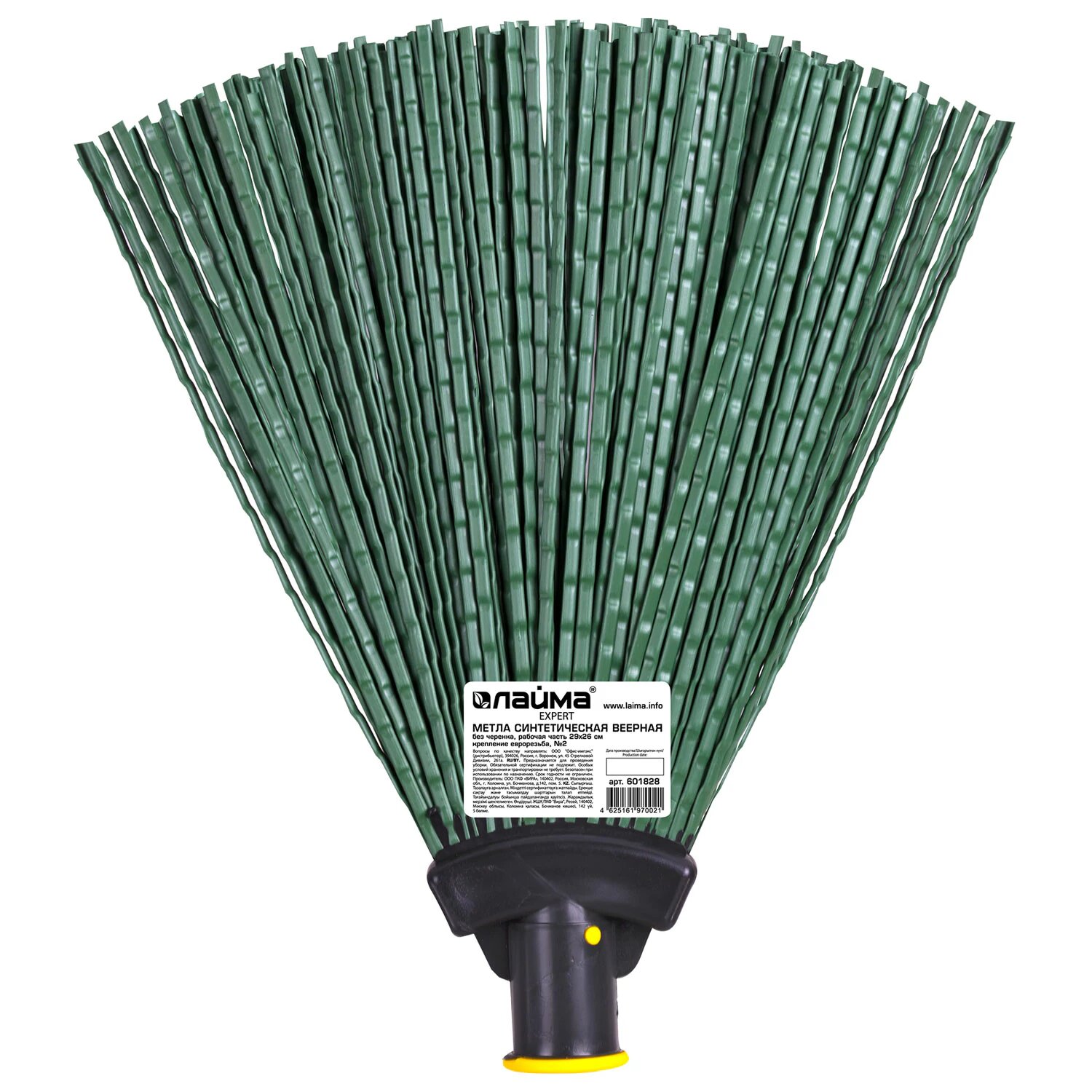 Метла синтетическая веерная 2926 см, без черенка, крепление еврорезьба, №2, LAIMA EXPERT, 601828
