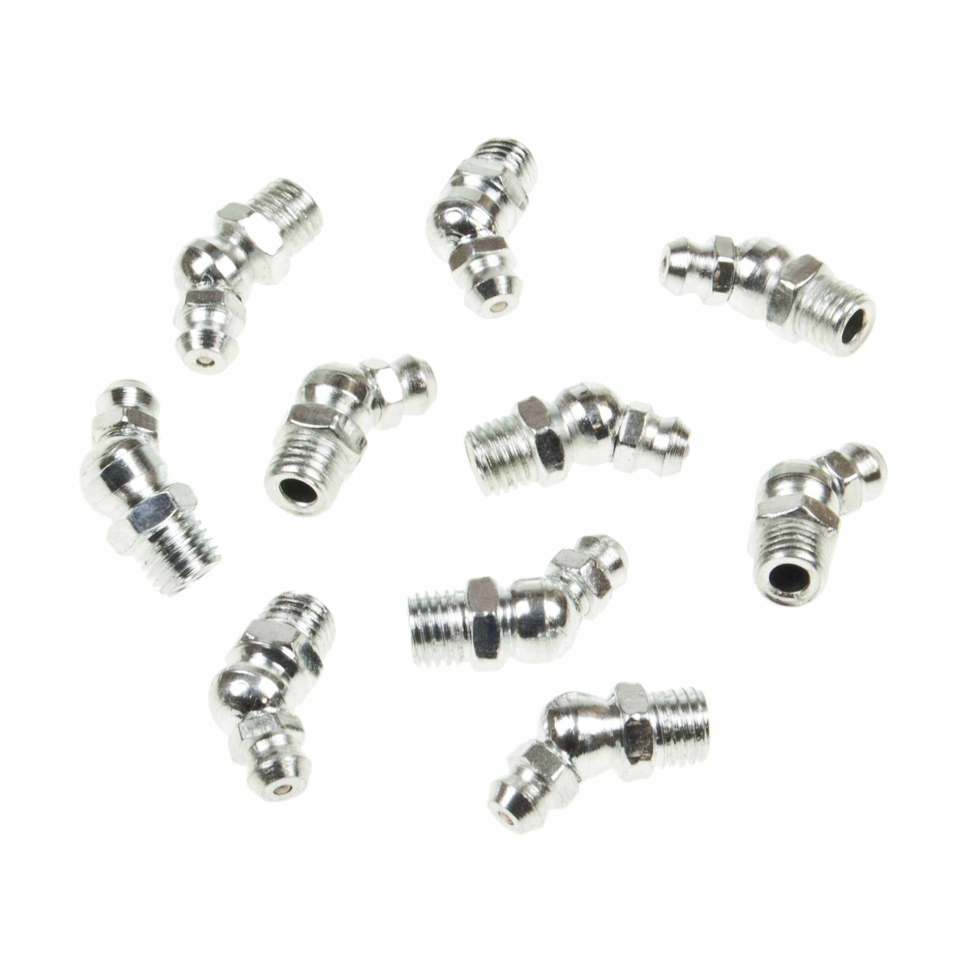 Пресс-масленка RF-GN-01-45-8MM: 8мм угловая (45град.), к-т 10 шт. ROCKFORCE