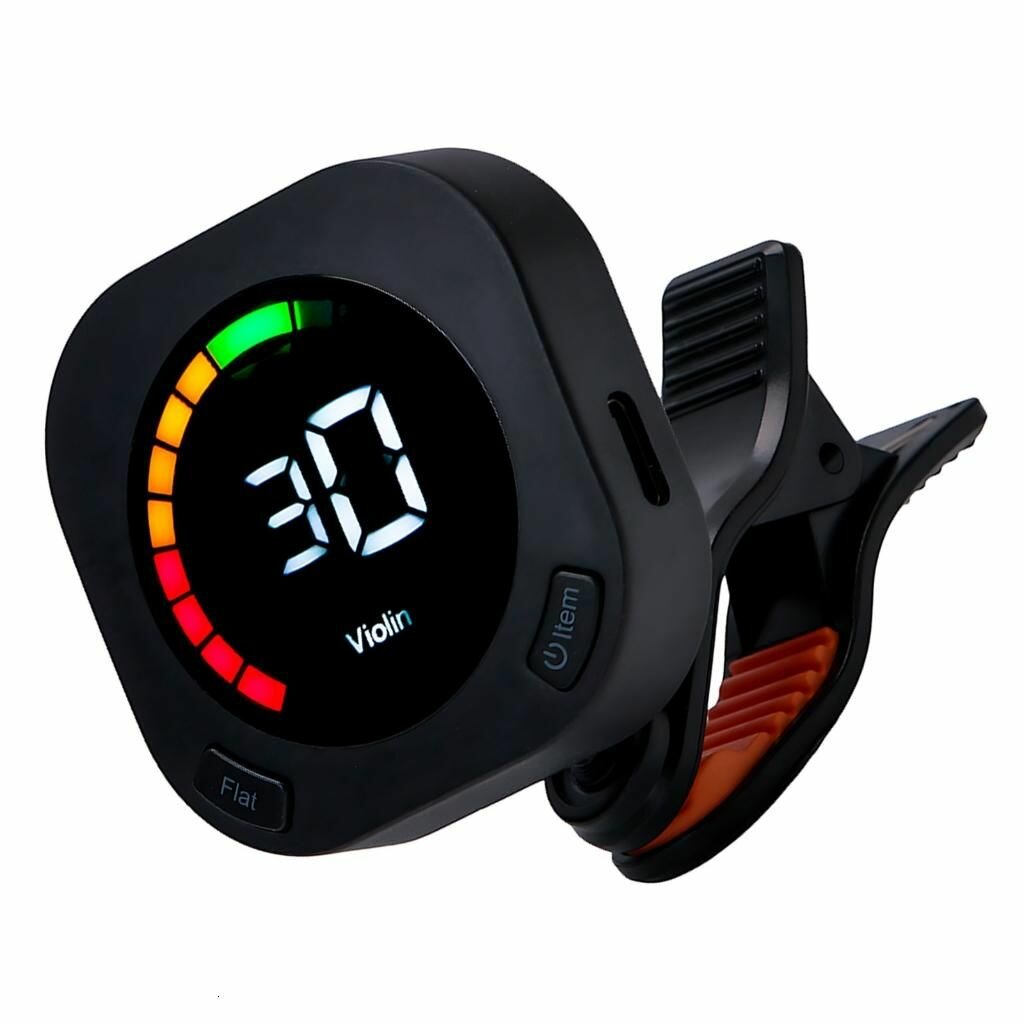 Тюнер для фолк-гитары, цветной экранный тюнер, универсальные аксессуары для музыкальных инструментов-черный-тип батареи