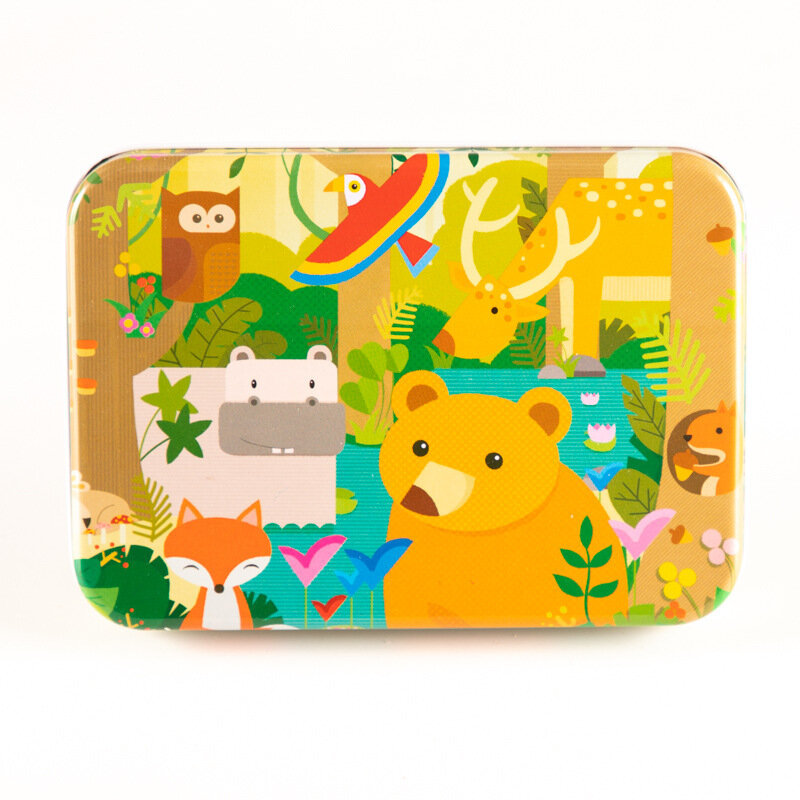 120-штучная деревянная головоломка с темой тропического леса, обучающая игра для детей 3-8 лет