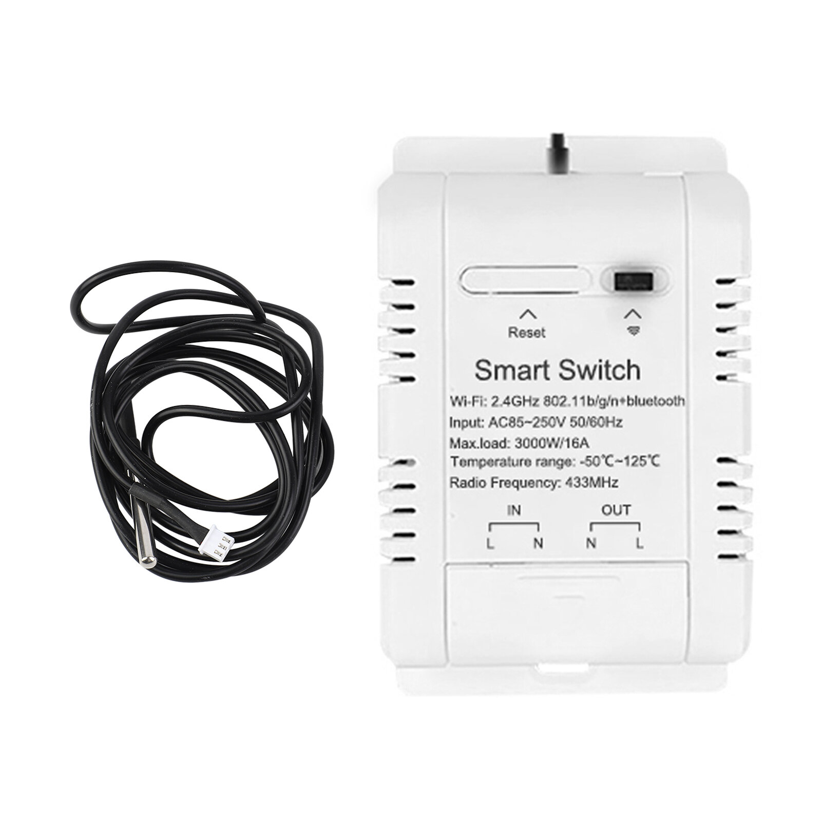 Приложение для мобильного телефона Tuya WiFi с интеллектуальным энергетическим выключателем с измерением температуры в реальном времени и функцией статистики мощности по дню, месяцу, году