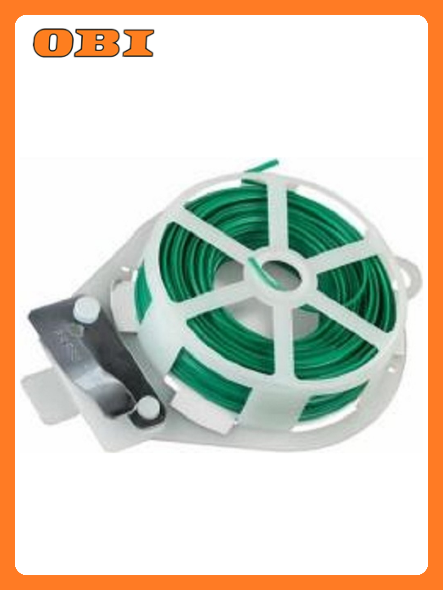 Проволока для подвязки растений на катушке, металл в ПВХ, 50 м