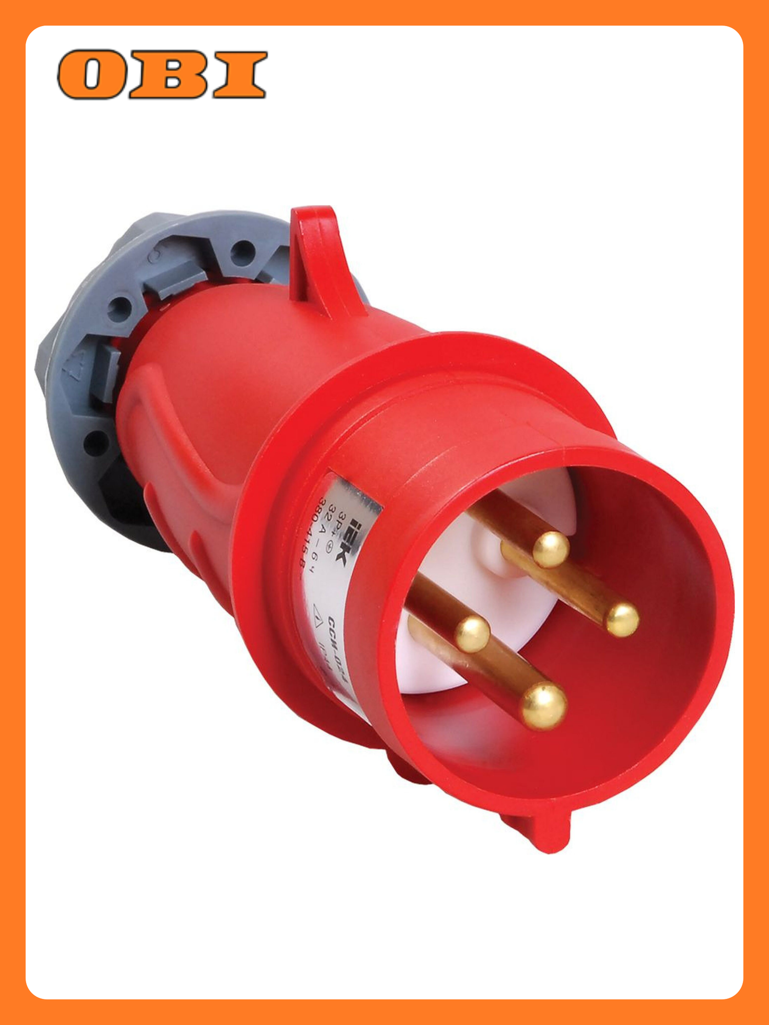 Вилка сетевая IEK 380 В 32 А красная