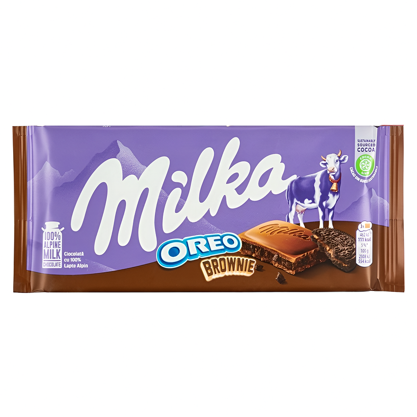 Milka Oreo Brownie V1 шоколадная плитка 100 гр