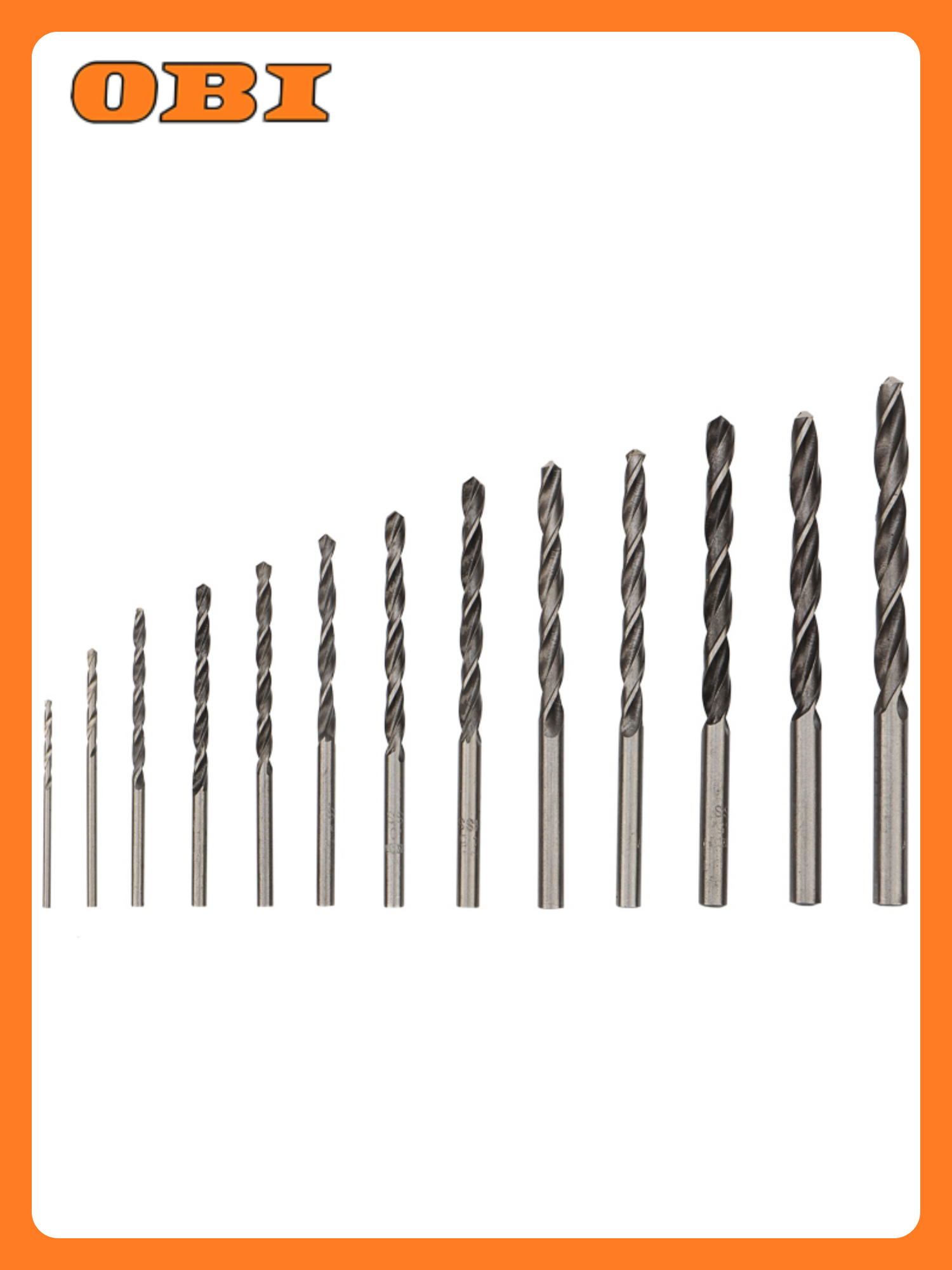 Набор сверл по металлу, (HSS) диаметр 1,5-6,5мм, 13 шт. KRANZ