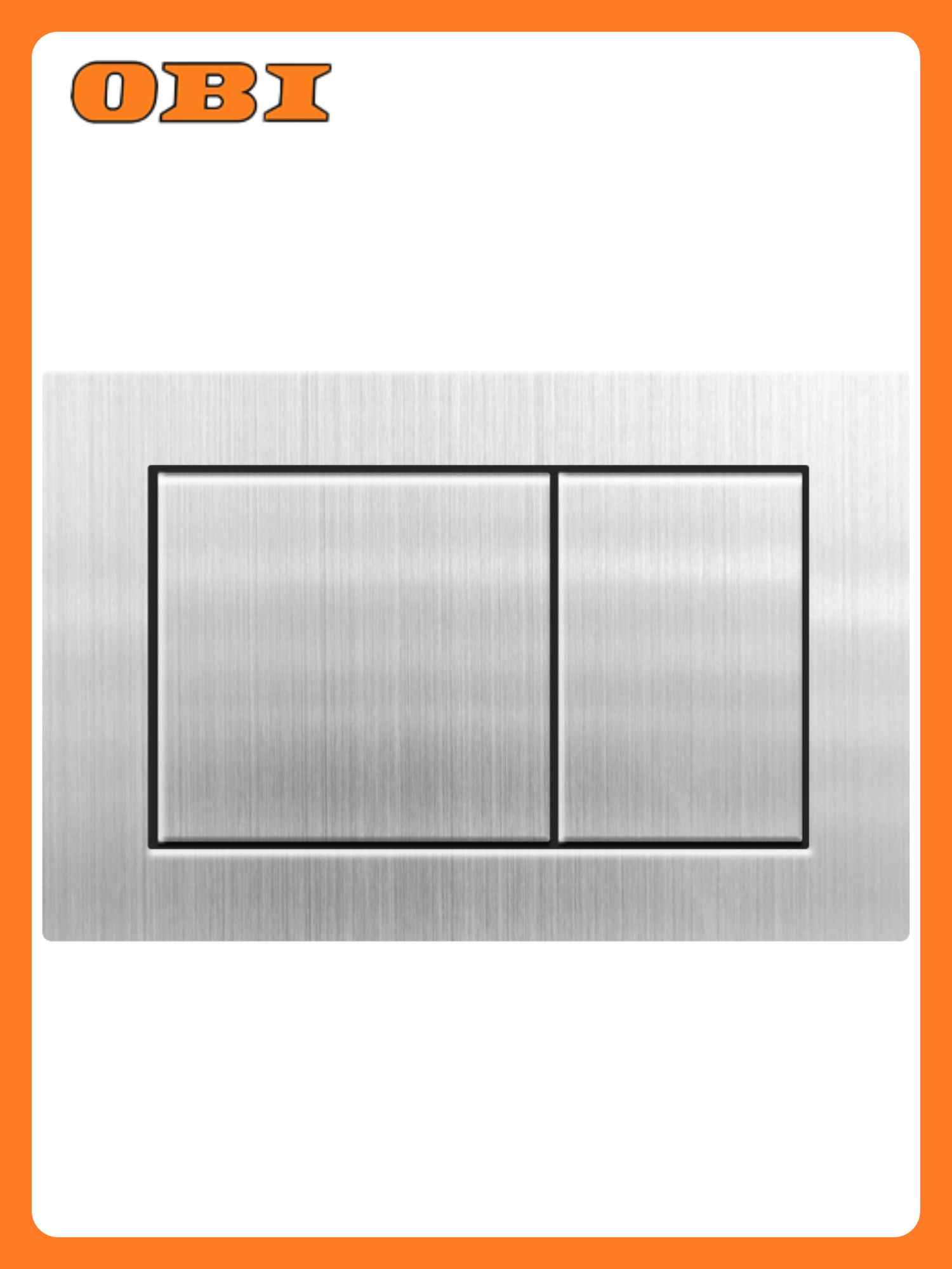 Кнопка смыва Tokito TATSUMAKI SQUARE SS, для инсталляции, хромированная, 2 кнопки слива