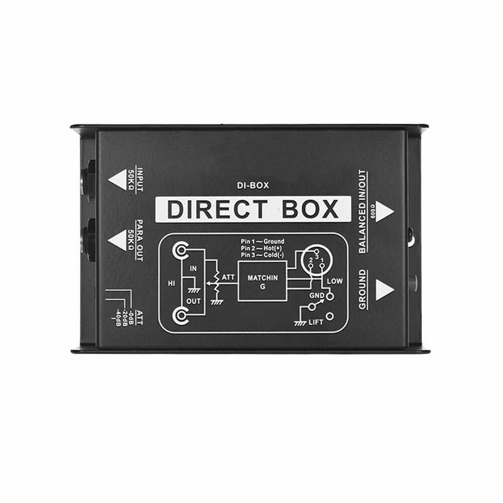 Аудиоконвертер Одноканальный DI-Box Пассивный DIRECT BOX Изолятор коробки прямого впрыска-ROMIKY