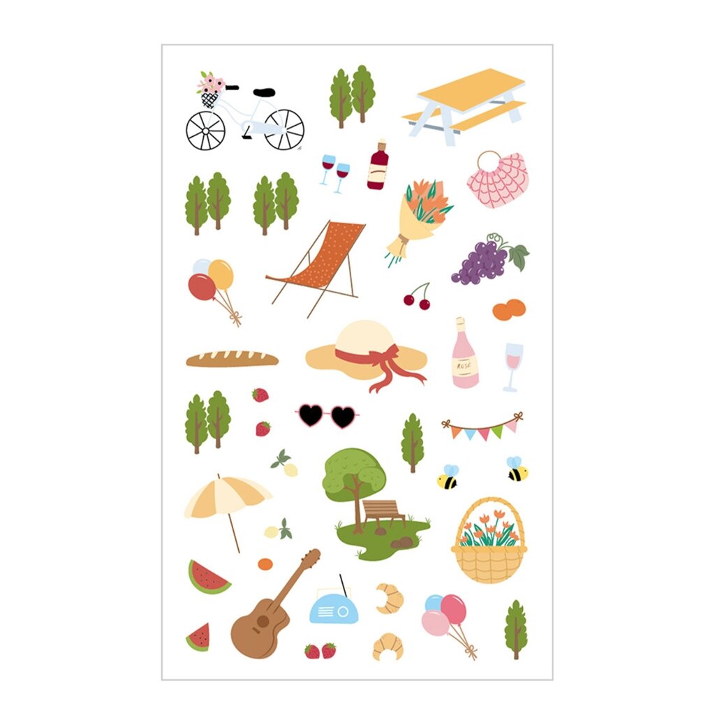 Набор Наклеек "Ассорти Яиц Кролика" Для Детского Творчества И ведения Дневника Из Безопасной, Не Токсичной Клейкой Бумаги С Художественными Принадлежностями