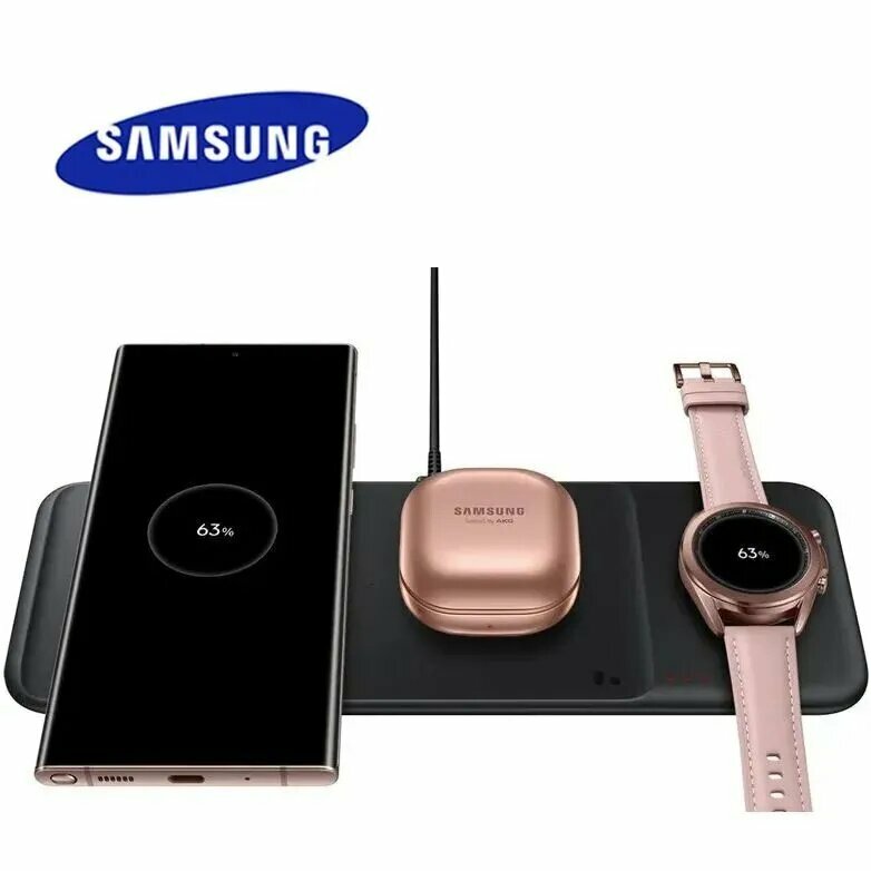 Беспроводная зарядка Samsung EP-P6300 (смартфон+наушники+часы) док-станция