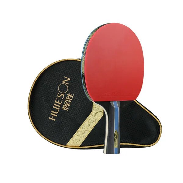 Huieson 4 Star Pure Wood Table Tennis Racket Long Handle