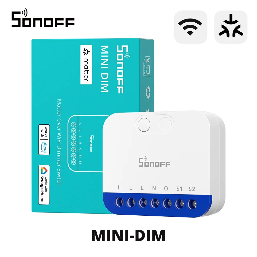 SONOFF MINI-DIM MINI Extreme Matter Wi-Fi Д dimmer 220-240В