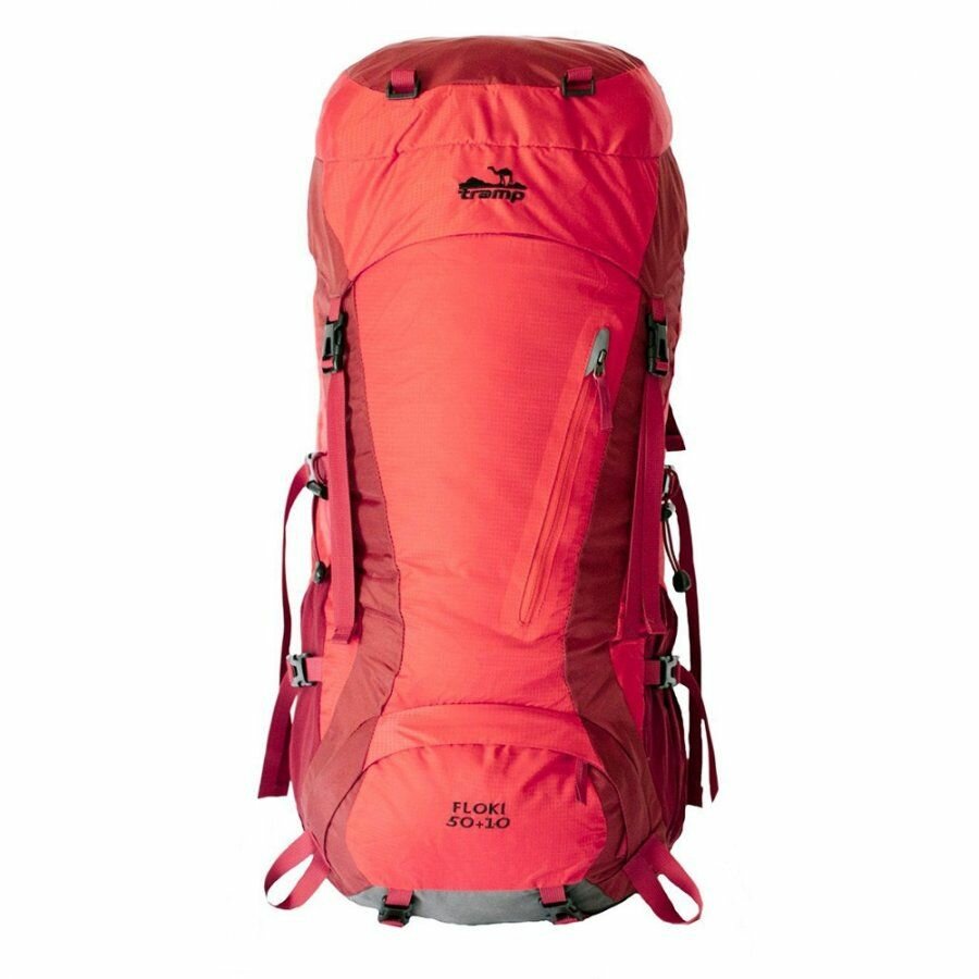 Рюкзак туристический Tramp Floki 50+10, красный TRP-046