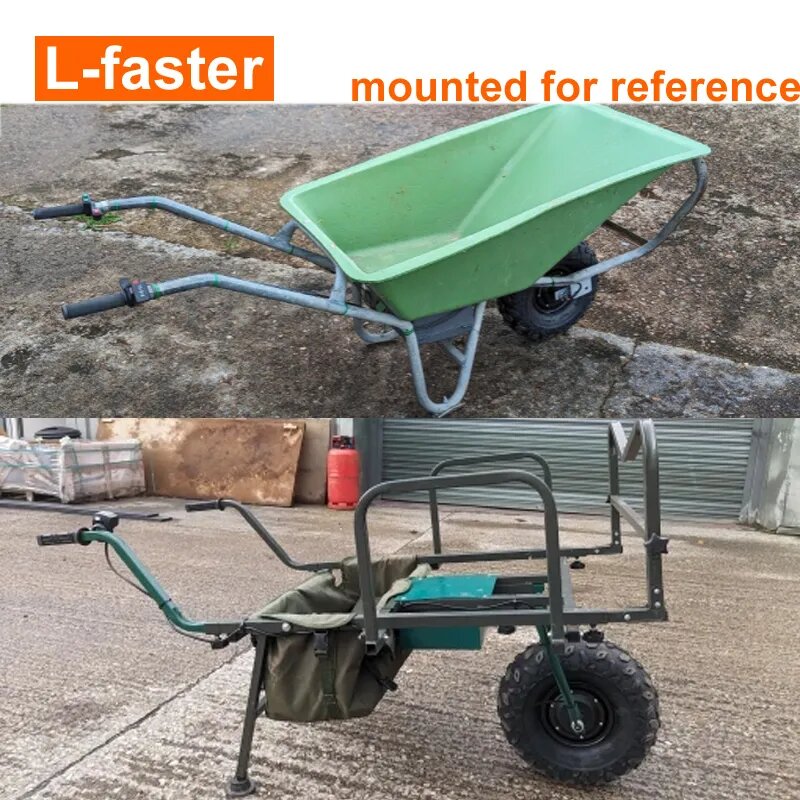 Садовая тачка с электрическим мотором для сада и огорода, прочная конструкция и удобное управление