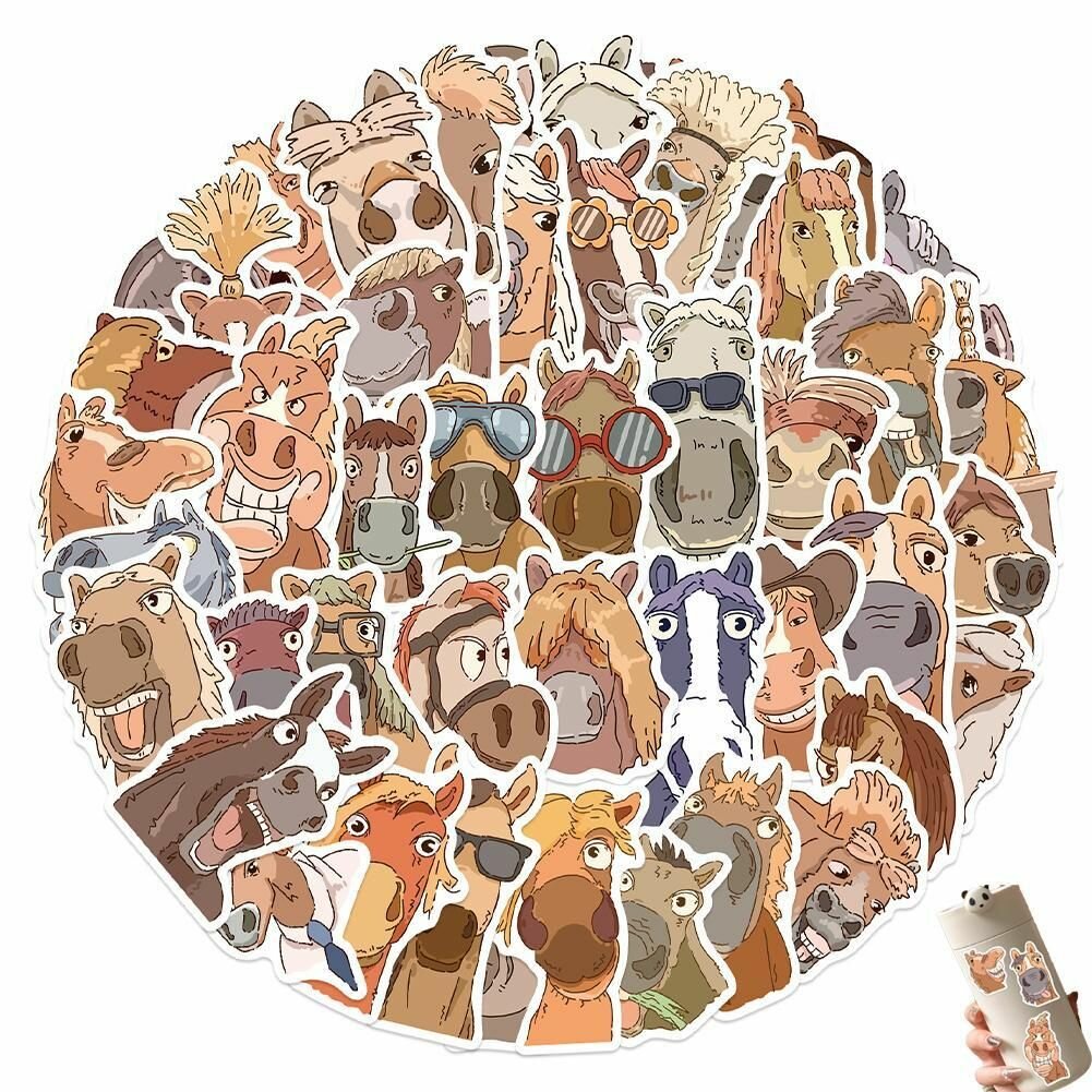 50 наклеек для украшения мультяшных пони